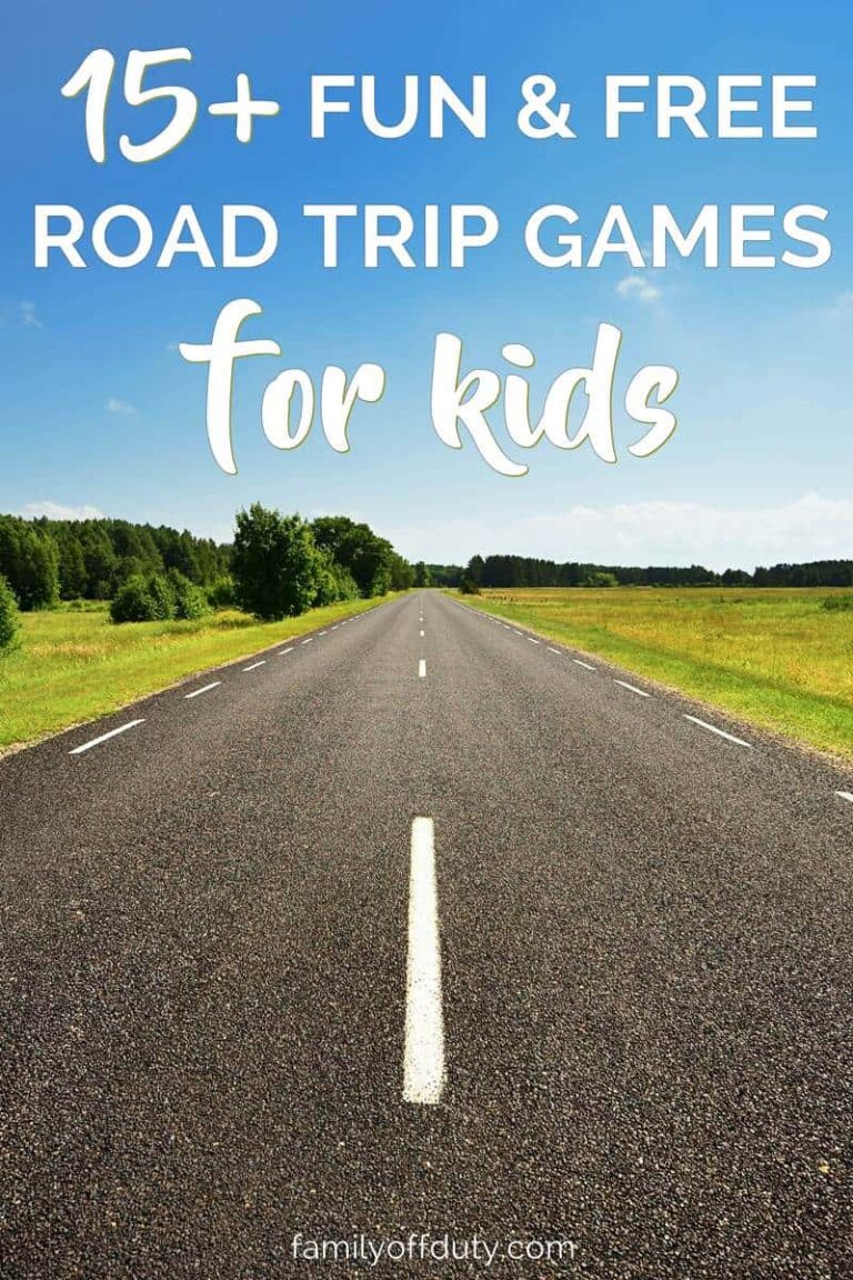 Family Road Trip Games (15 FREE Kids Activities To Pass Time On The Road)